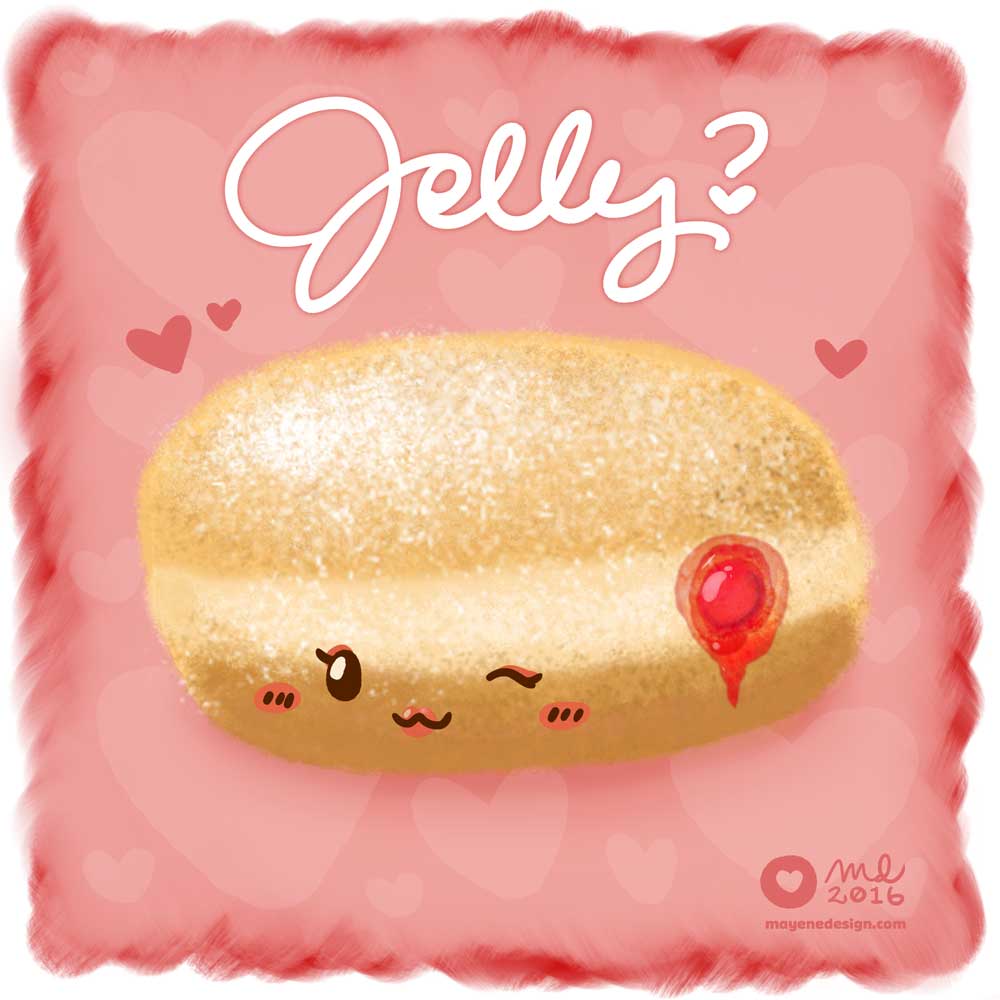 Jelly Donut Kawaii Wallpapers Happy Hanukkah🕎💙 Finishing My